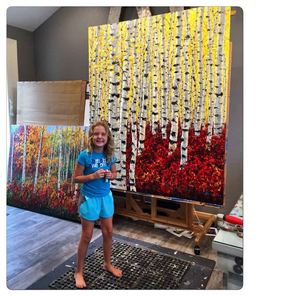 Aspen Paintings by Contemporary Aspen Artist Jennifer Vranes, Birch ...