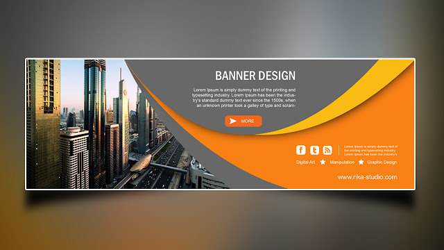 Cara Mudah membuat Banner dengan photoshop | Business banner Design ...