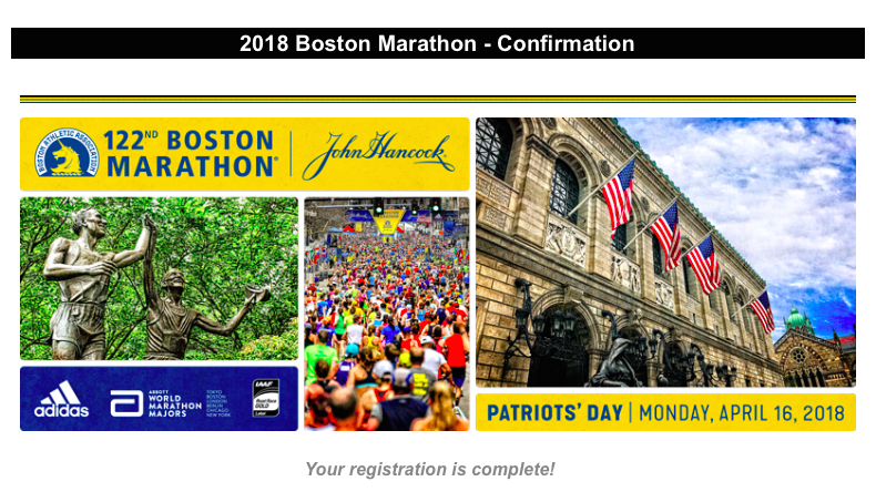 Carlee McDot: Boston Marathon Registration