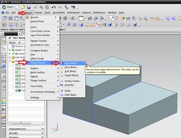 Creating Edge Blends - ARUSHA_NX