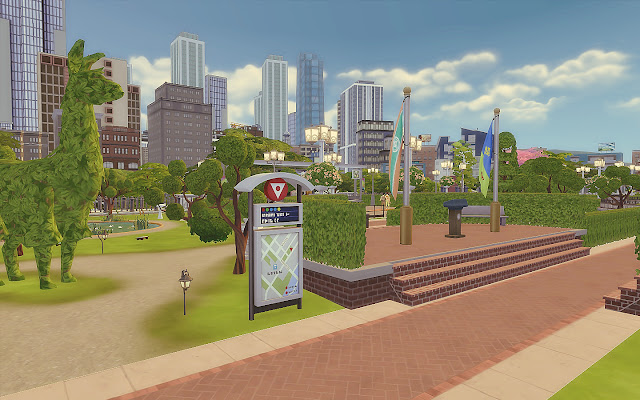 Downtown Park - The Sims 4 - Via Sims