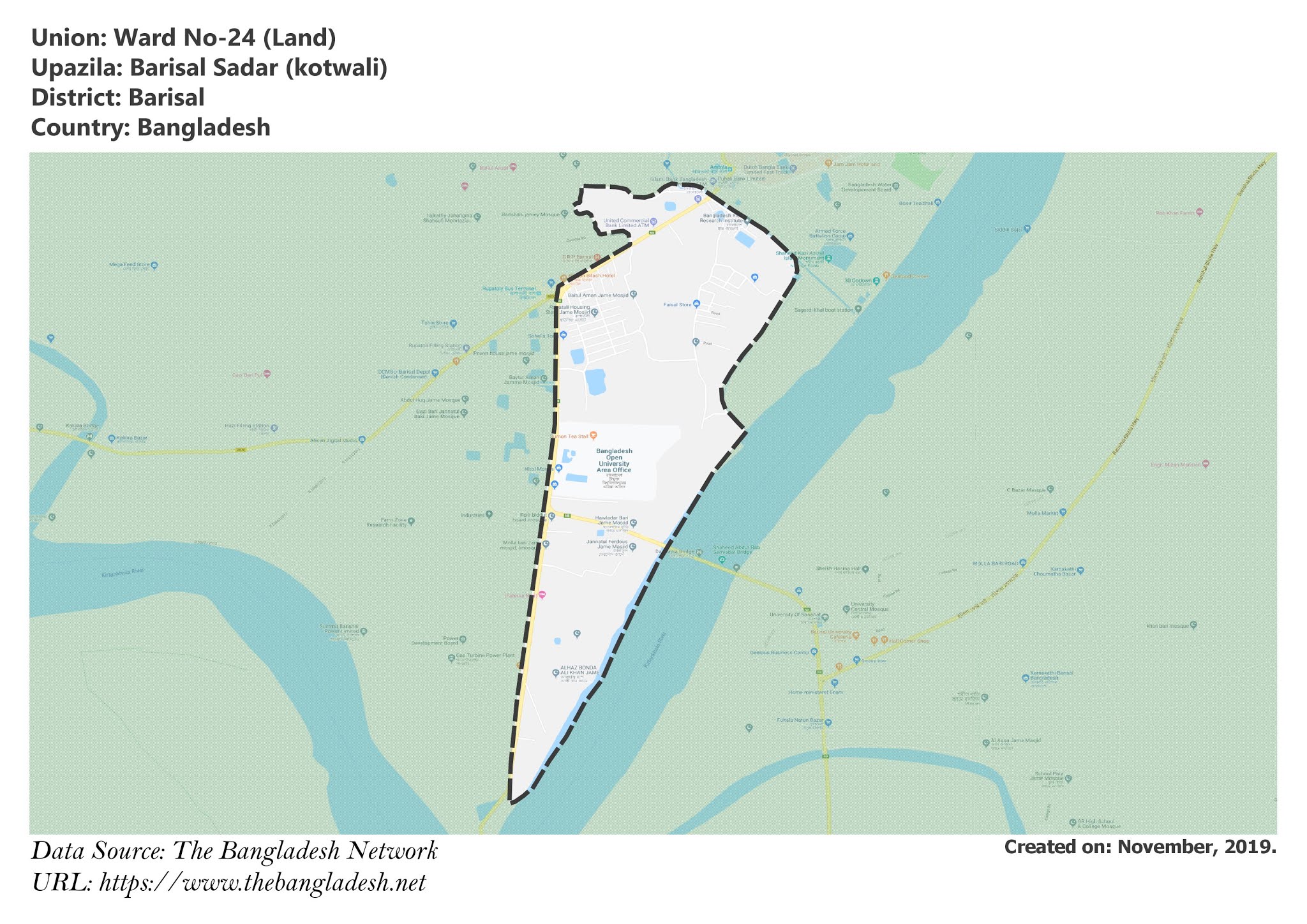 Ward No-24, Barisal Sadar (kotwali), Barisal