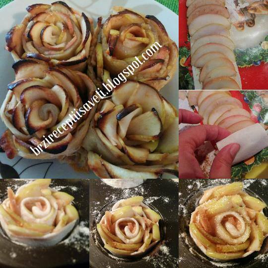 Brzireceptiisaveti.blogspot.com: Ruzice od jabuka i lisnatog testa