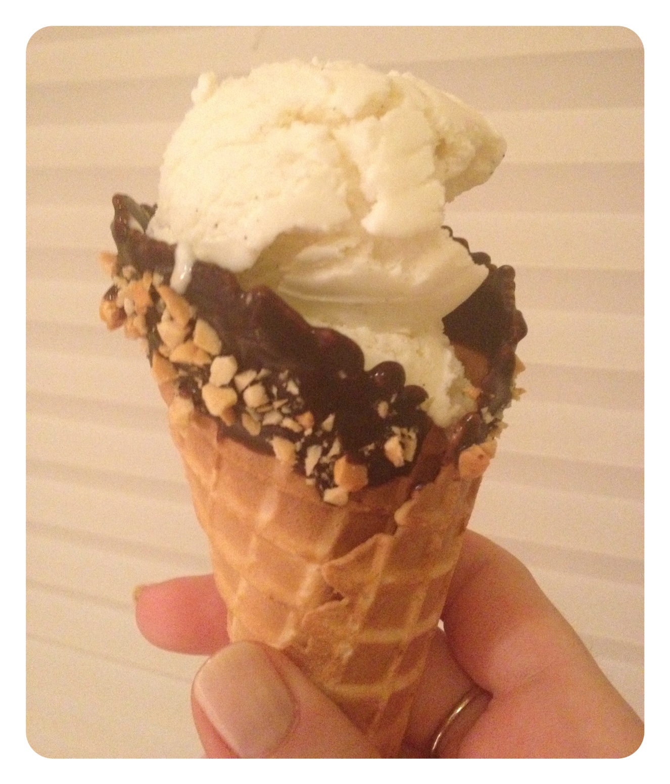 A Less Processed Life: What's For Dessert: Hot Fudge Dipped Waffle ...