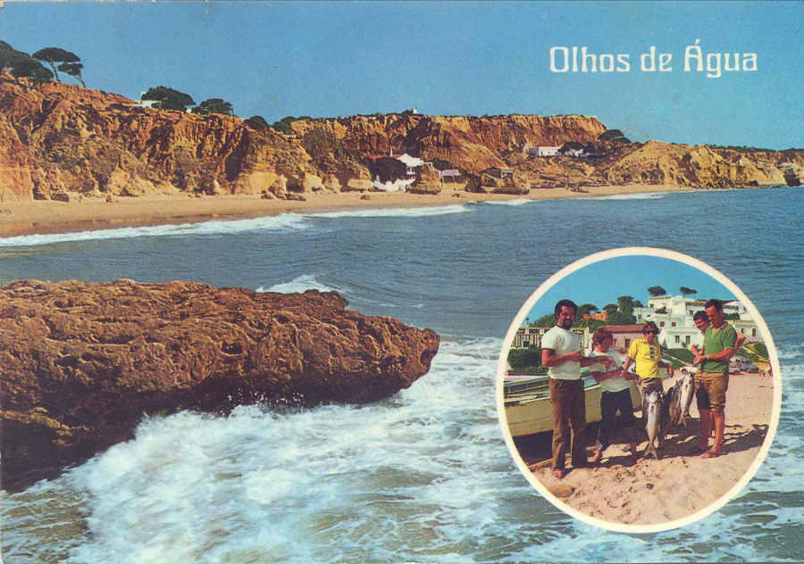 Algarve Encantado: Postais do Algarve - Olhos de Água - Praia em 1975