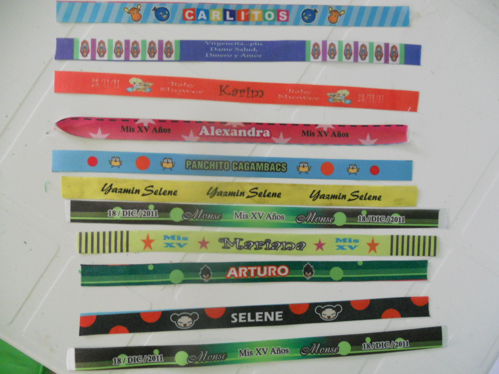 Impralex Diseño e Impresión: PULSERAS/BANDAS PERSONALIZADAS