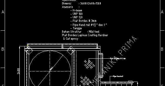 GAMBAR TEKNIK PHARMA: GAMBAR TEKNIS PLAT FORM TANKI MASAK