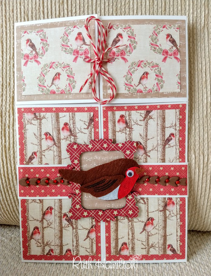 A Passion For Cards: Little Red Robin 2 tiered gate fold card tutorial