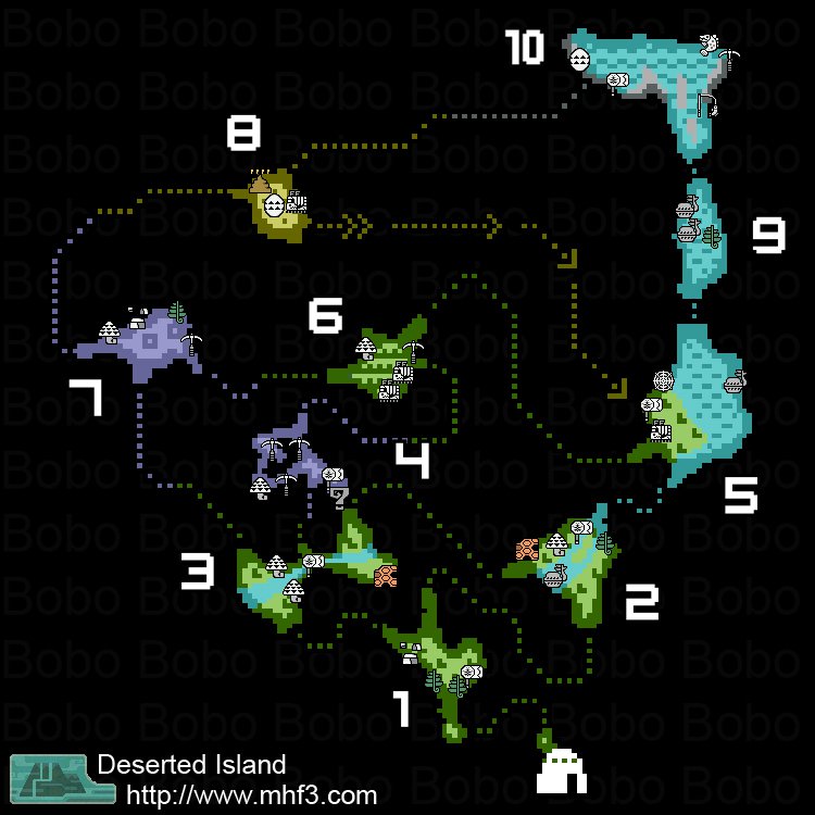 monster hunter portable 3rd: MAPAS Y RECURSOS