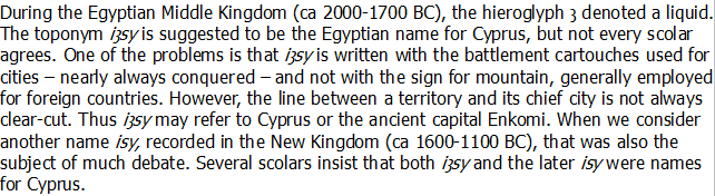 Mare Nostrum News: Alternative etymology: Cyprus
