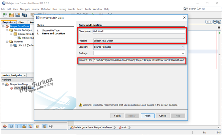 Java Programming 2 - Membuat Project Di Netbeans ~ Open Networking Java Programming 2 - Membuat Project Di Netbeans ~ Open Networking