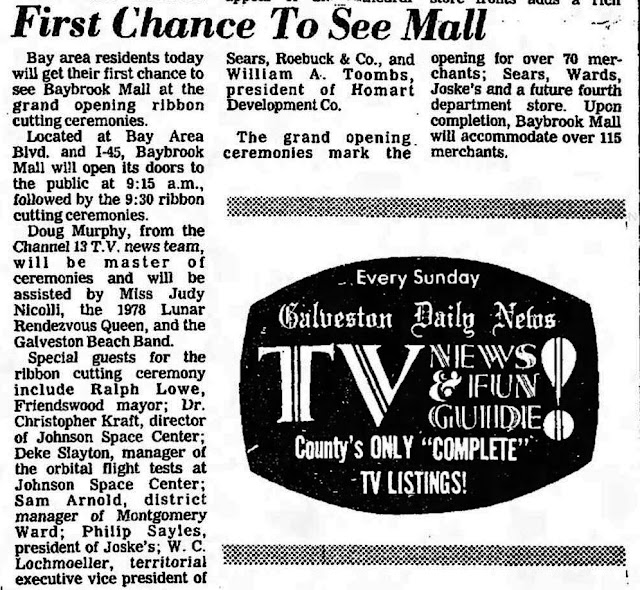 South Belt Houston Digital History Archive: July 1978 Baybrook Mall Opens