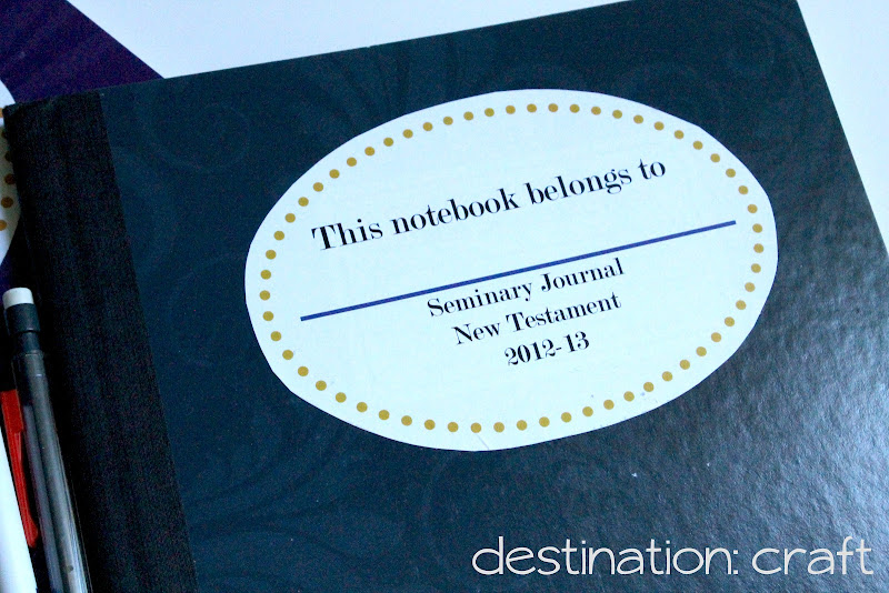 Destination: Craft: Seminary Journal Printable