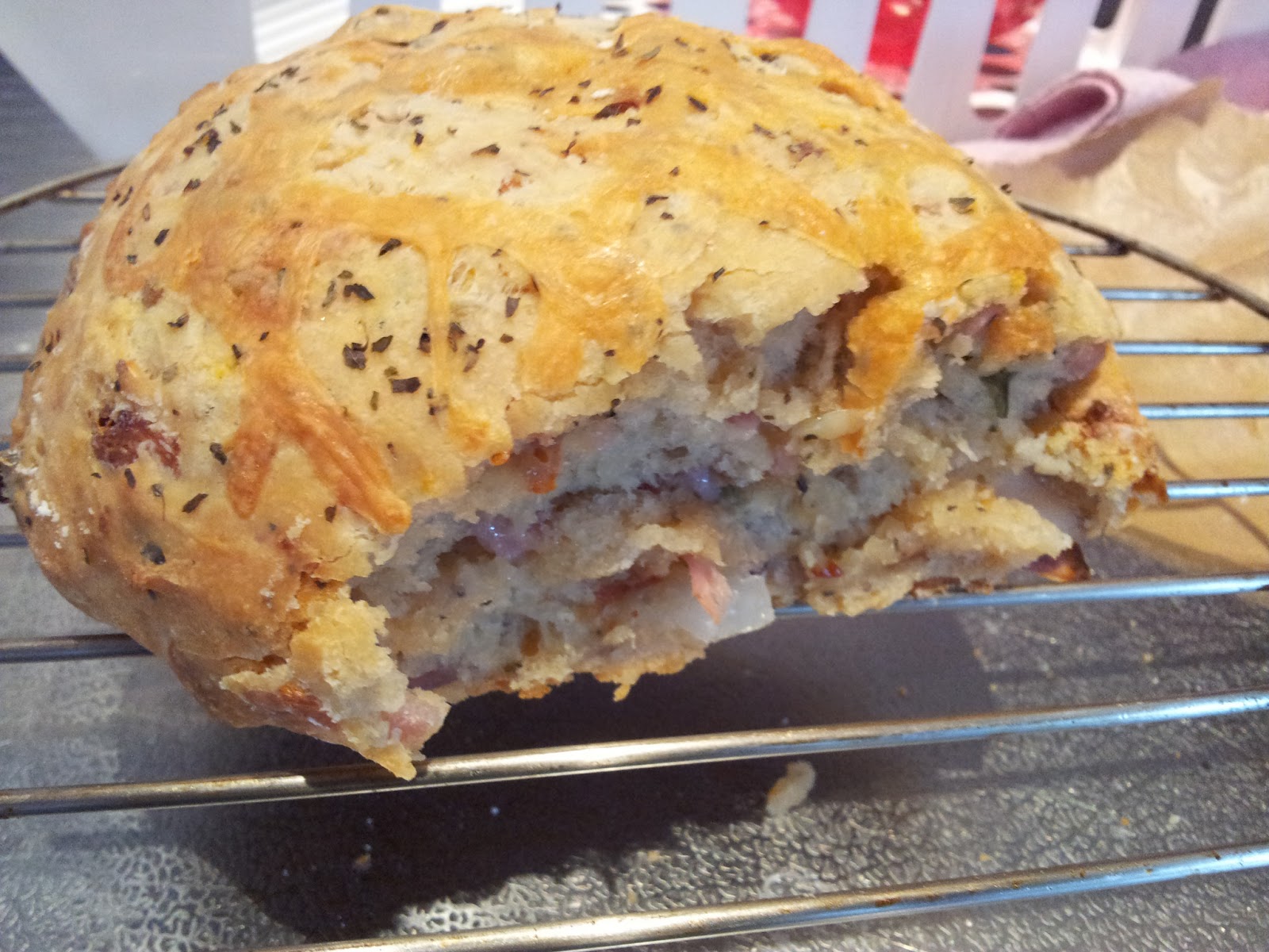 Cookin'spire: Gekruid ham-kaas-uienbrood