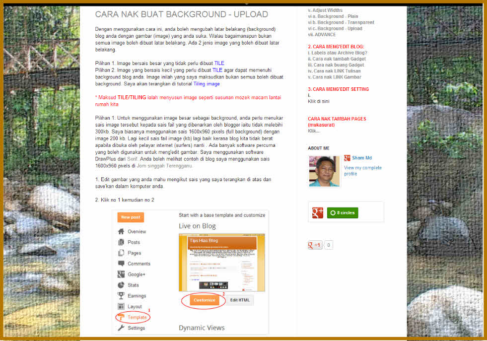 Tips Hias Blog: LANGKAH 6C - MEMBUAT BACKGROUND - UPLOAD IMAGE NOT TILING