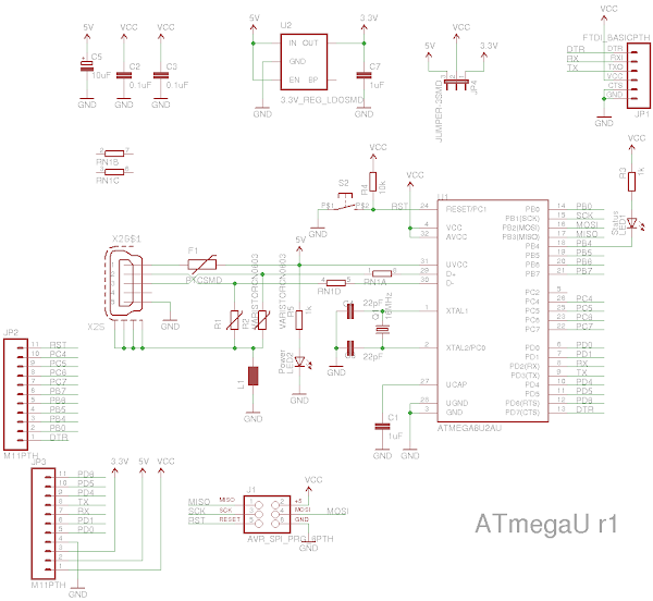 Arduino, MK-90 и другие: ATmegaU breakout