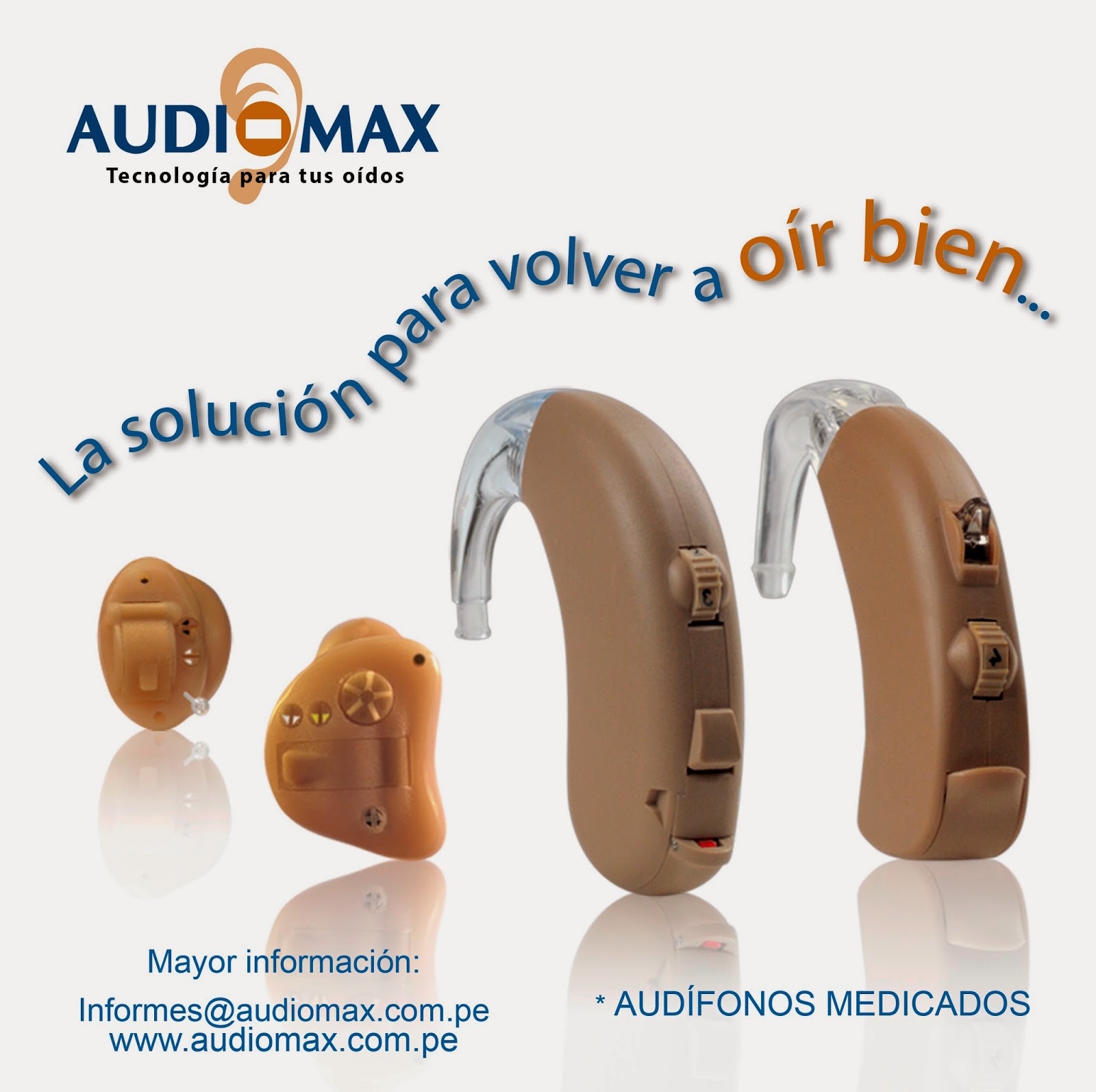 Audiomax: LA SOLUCIÓN PARA VOLVER A OÍR BIEN. AUDÍFONOS MEDICADOS