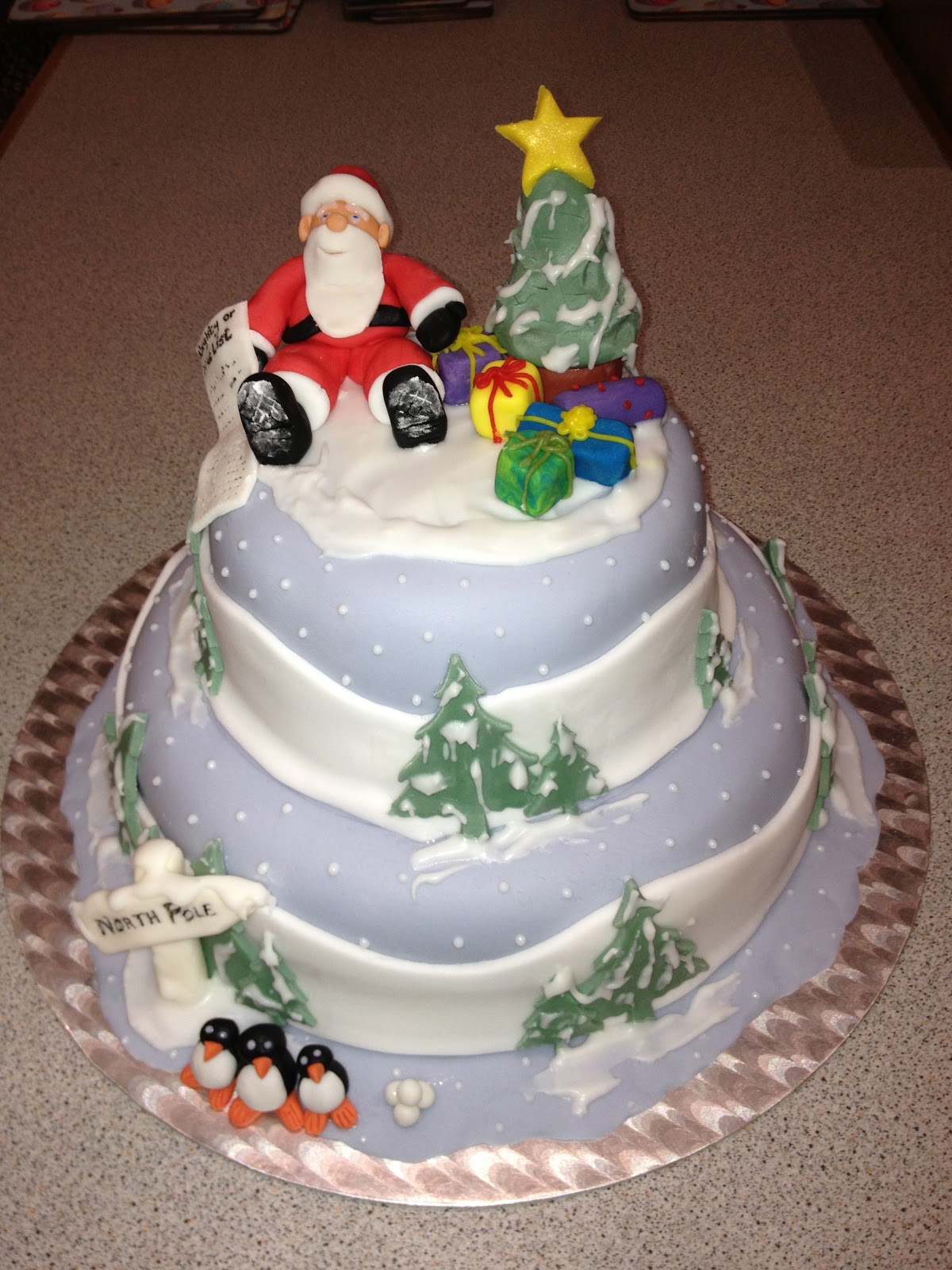 Nicky's Cakes: 2 Tier Christmas Cake