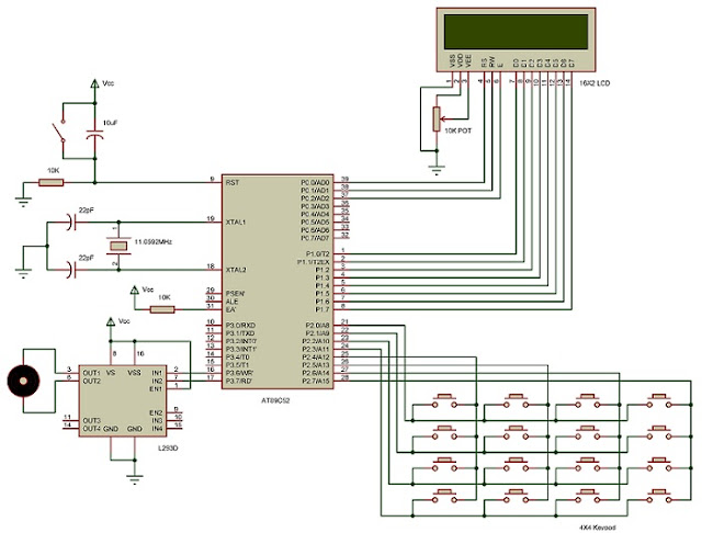 Password Based Door Lock System using 8051 Microcontroller - KAJANAN