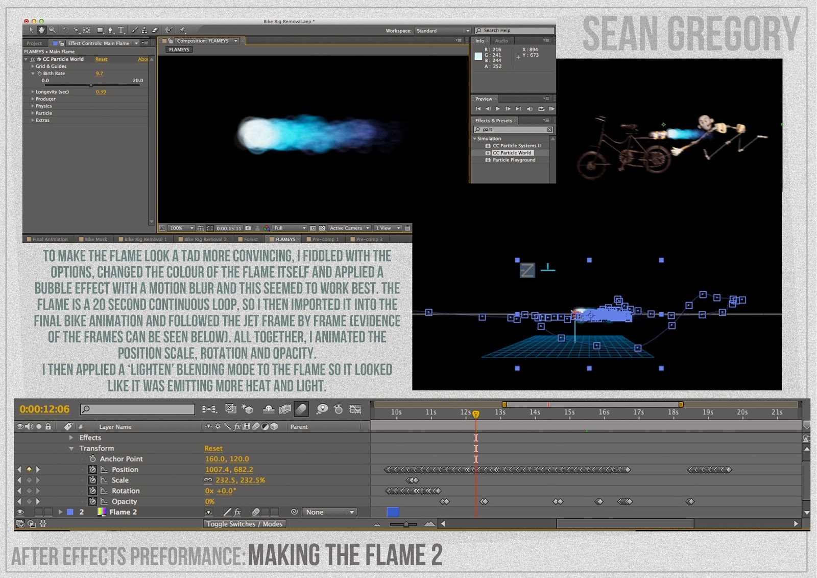 Sean Gregory Animation: WEAR A HELMET - STOP MOTION/AFTER EFFECTS PERFORMANCE