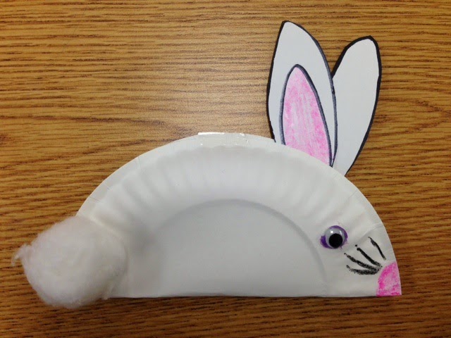 Kindergarten and Mooneyisms: Paper Plate Easter Bunny - And a Freebie!