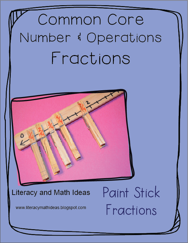Literacy Math Ideas Common Core Number And Operations Fractions Literacy Math Ideas Common Core Number And Operations Fractions