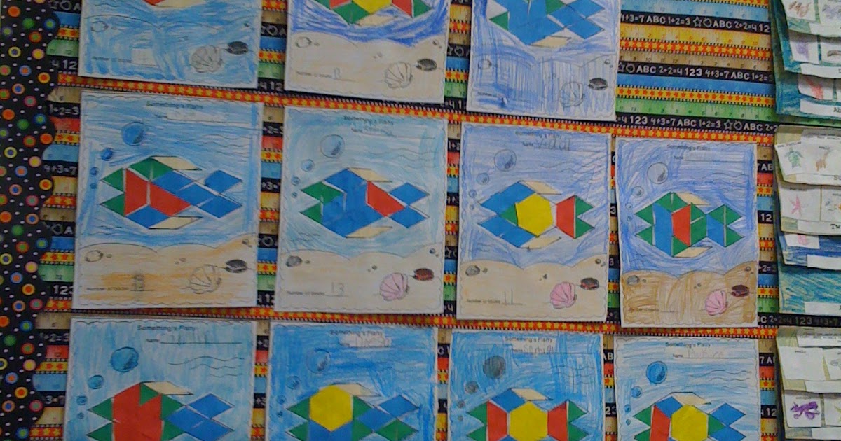Bishop's Blackboard: An Elementary Education Blog: Pattern Block Fish