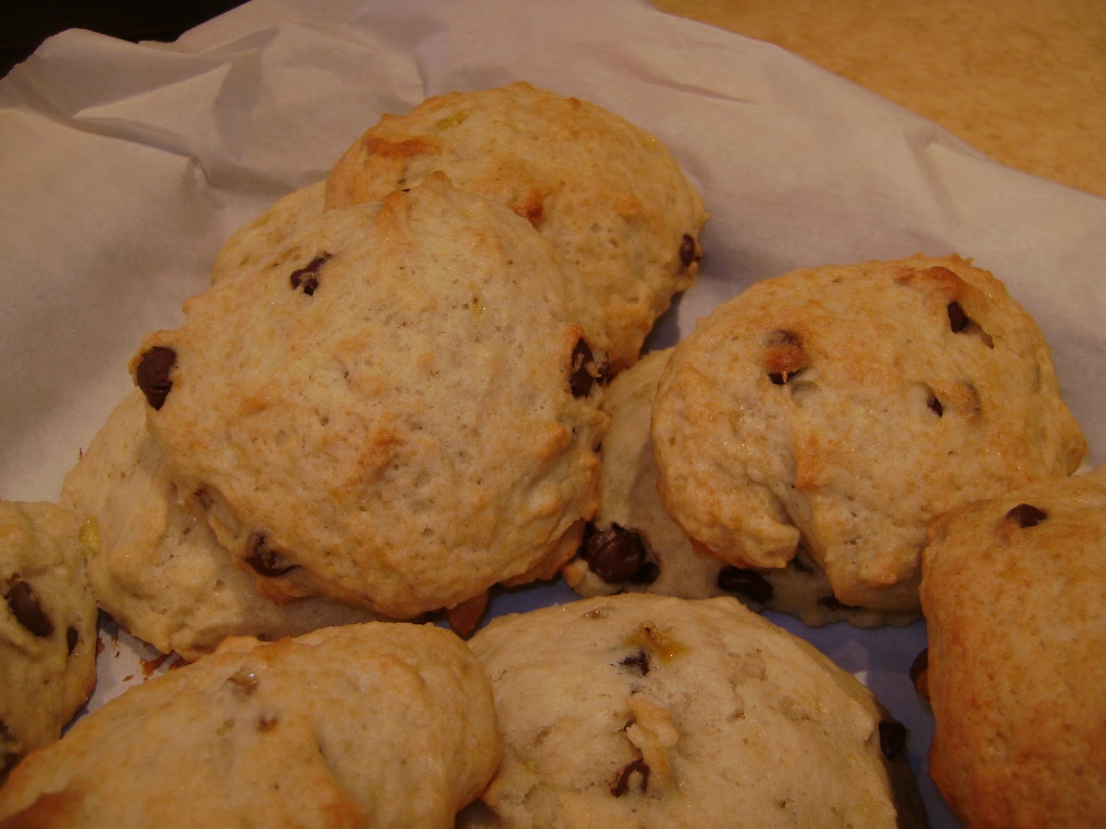 Maman à l'ancienne: Biscuits moelleux aux bananes et pépites de chocolat