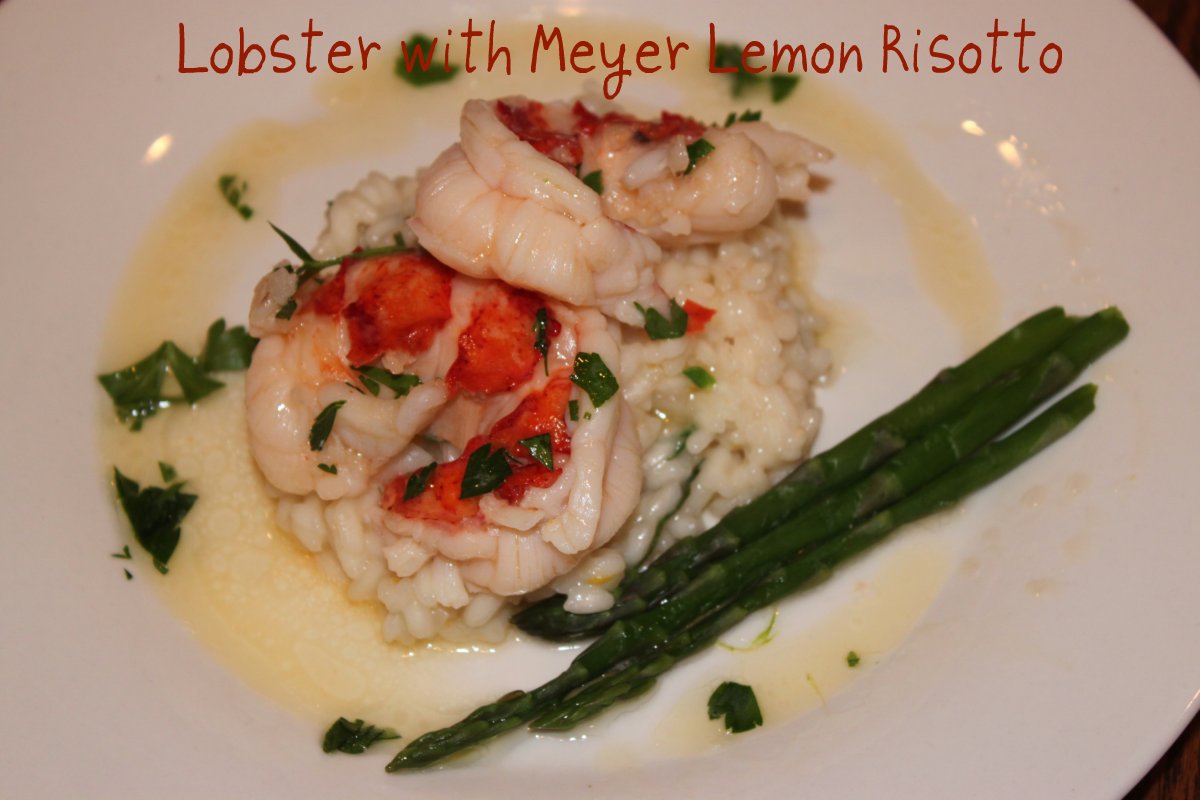 Butter Poached Lobster with Creamy Meyer Lemon Risotto