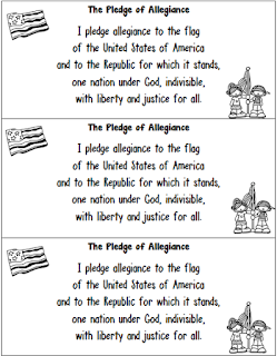 Teacher's Take-Out: The Pledge of Allegiance Activity and Freebie