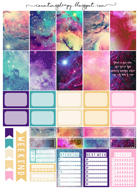 Counting Sheepy: Free Planner Printables - Galaxy