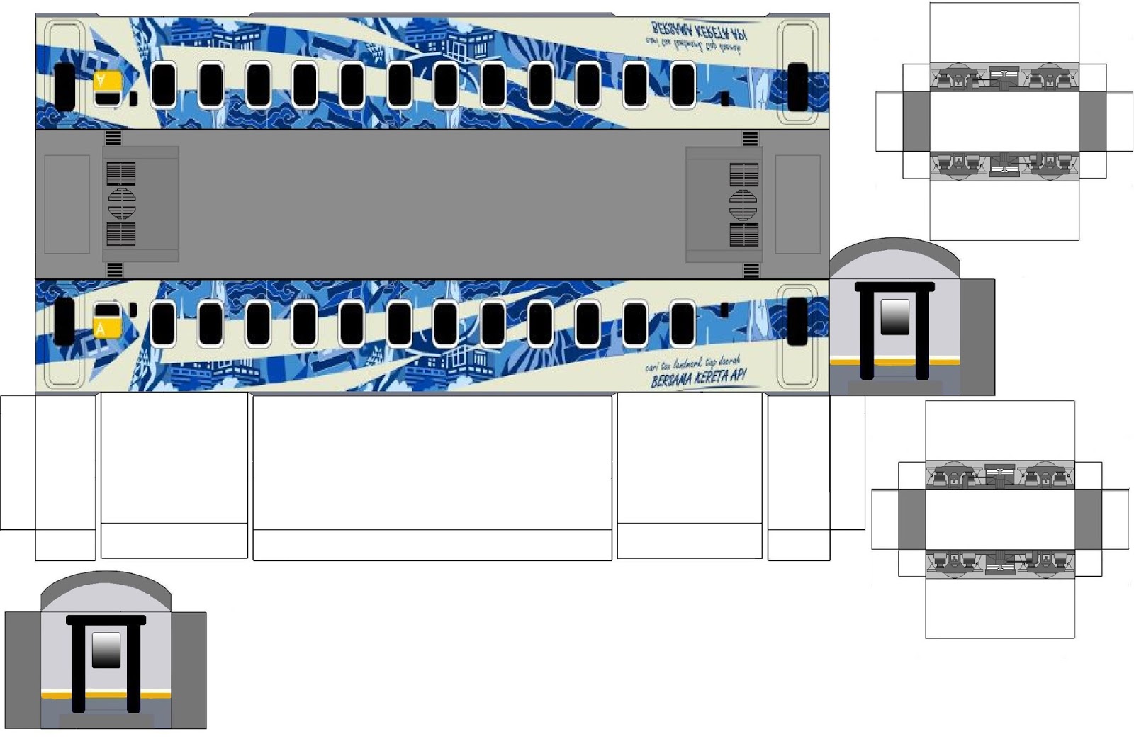 Papercraft Kereta Api.