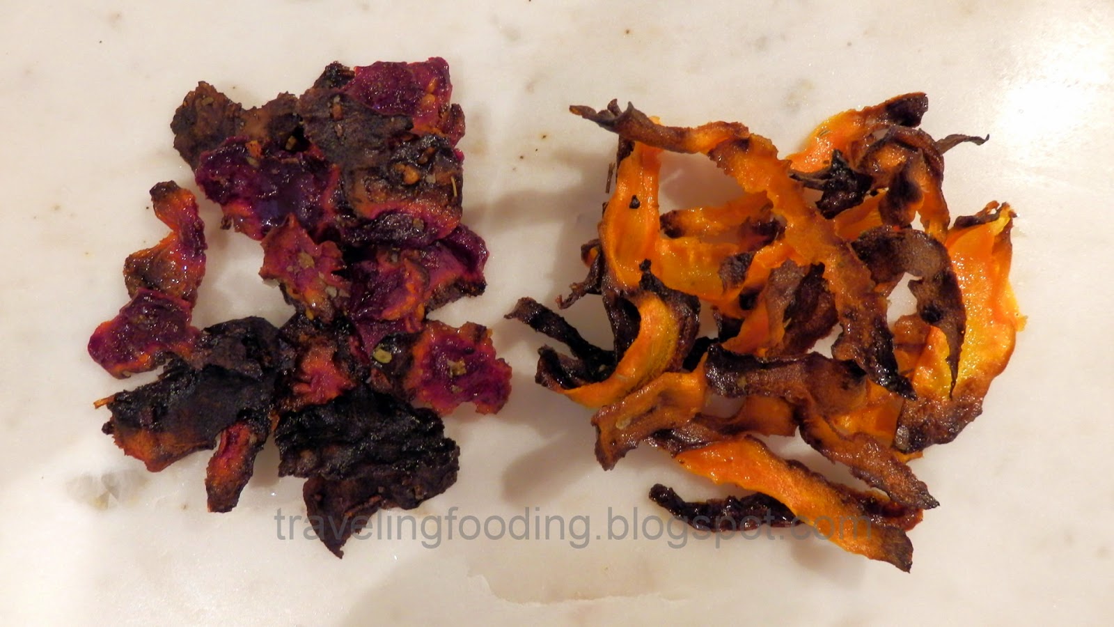 Travel and food: Home made root vegetable chips