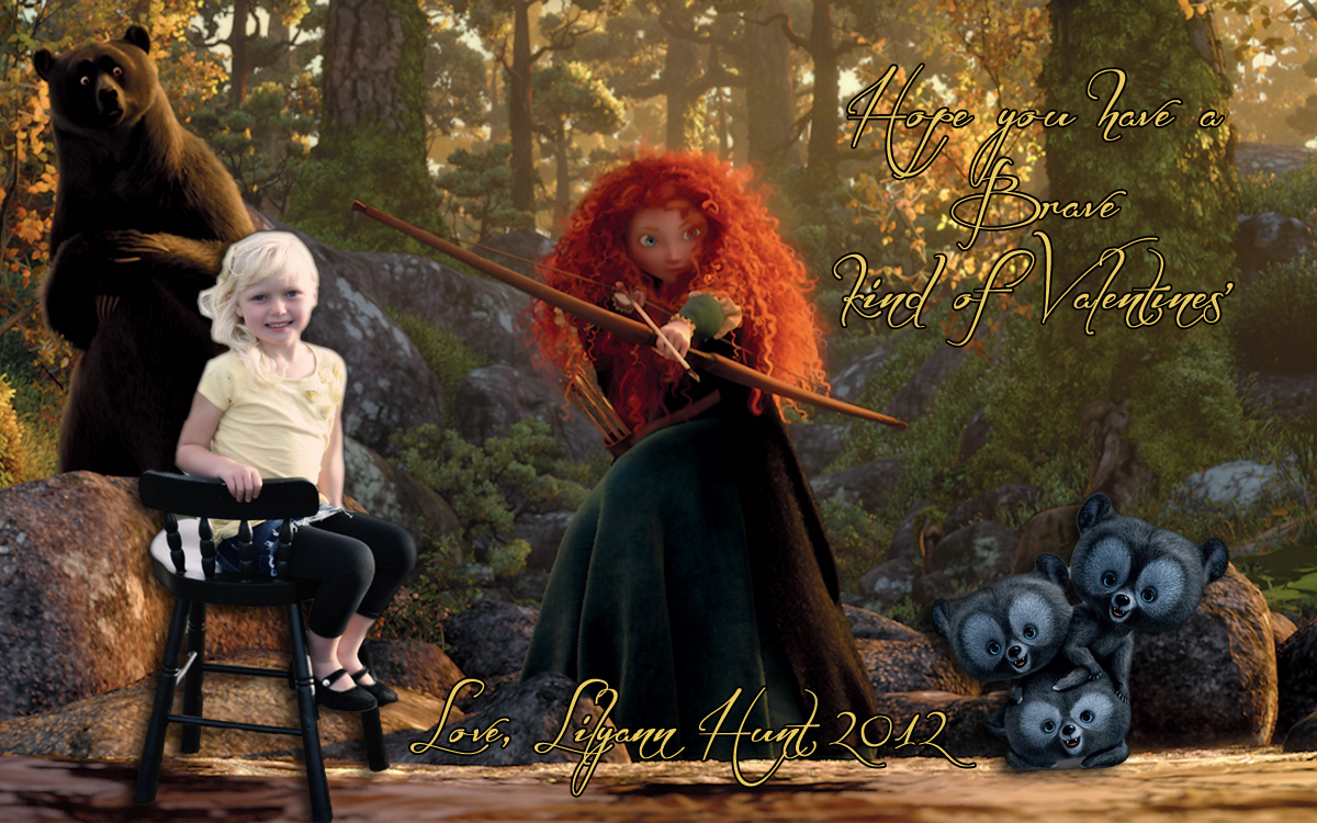 Hunt 4 Announcements and Invites: Disney's Brave Valentine card