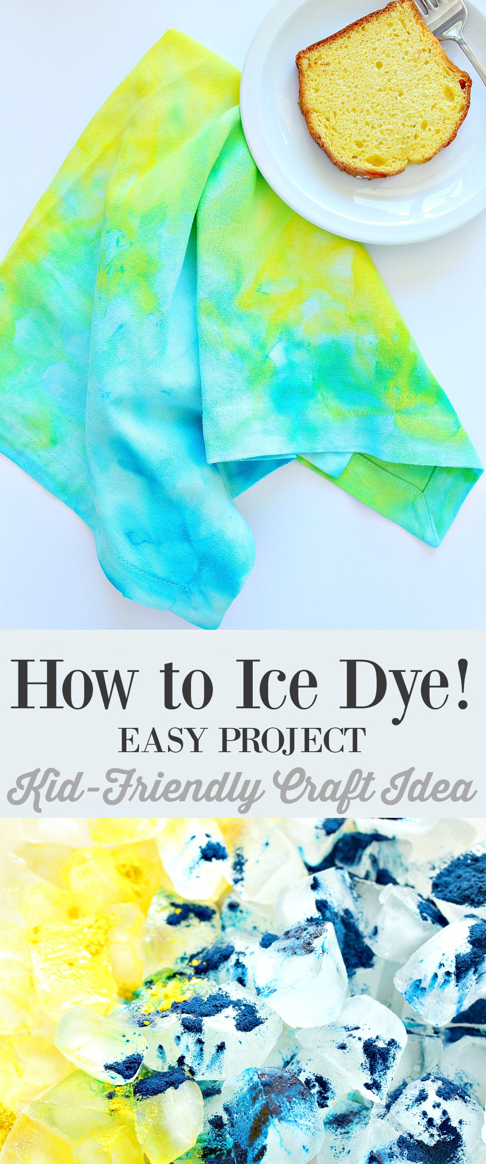 How to Ice Dye | Easy DIY Ice Dyed Napkins | Dans le Lakehouse