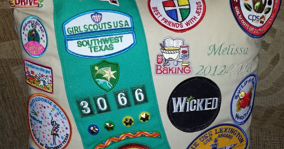 Truly Unique Baby: How to make a Girl Scout Patch Pillow (Part 1)