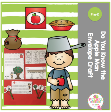 Do You Know the Apple Man- Envelope Craft ~ Preschool Printables