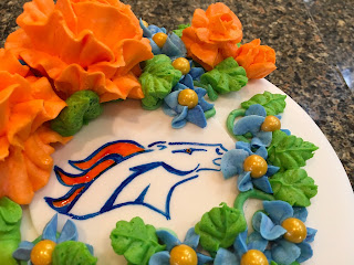 Gamma Susie's This n That: NFL Bronco Birthday Cake
