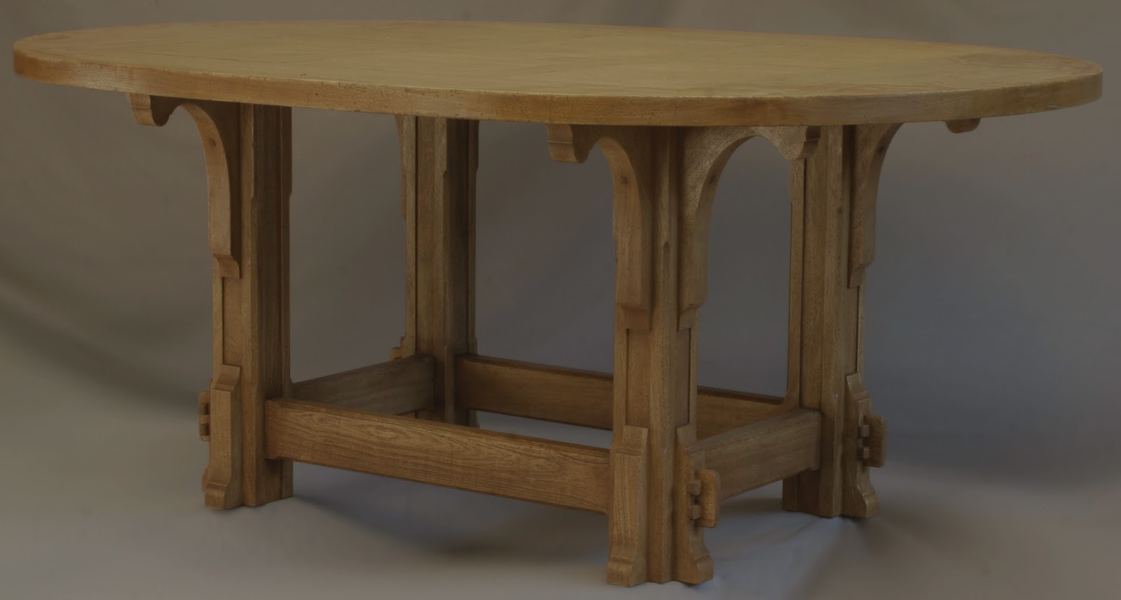 Inventia Design Custom Furniture : 597 Large rustic oval pedestal ...