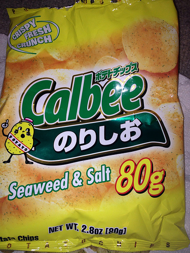 Potato Chips & Beer: Calbee Seaweed & Salt Flavored Potato Chips