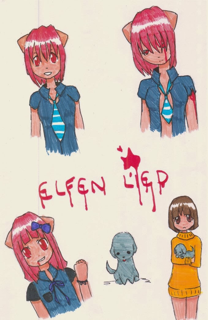 Minalouna's Art: "model" dessin elfen lied