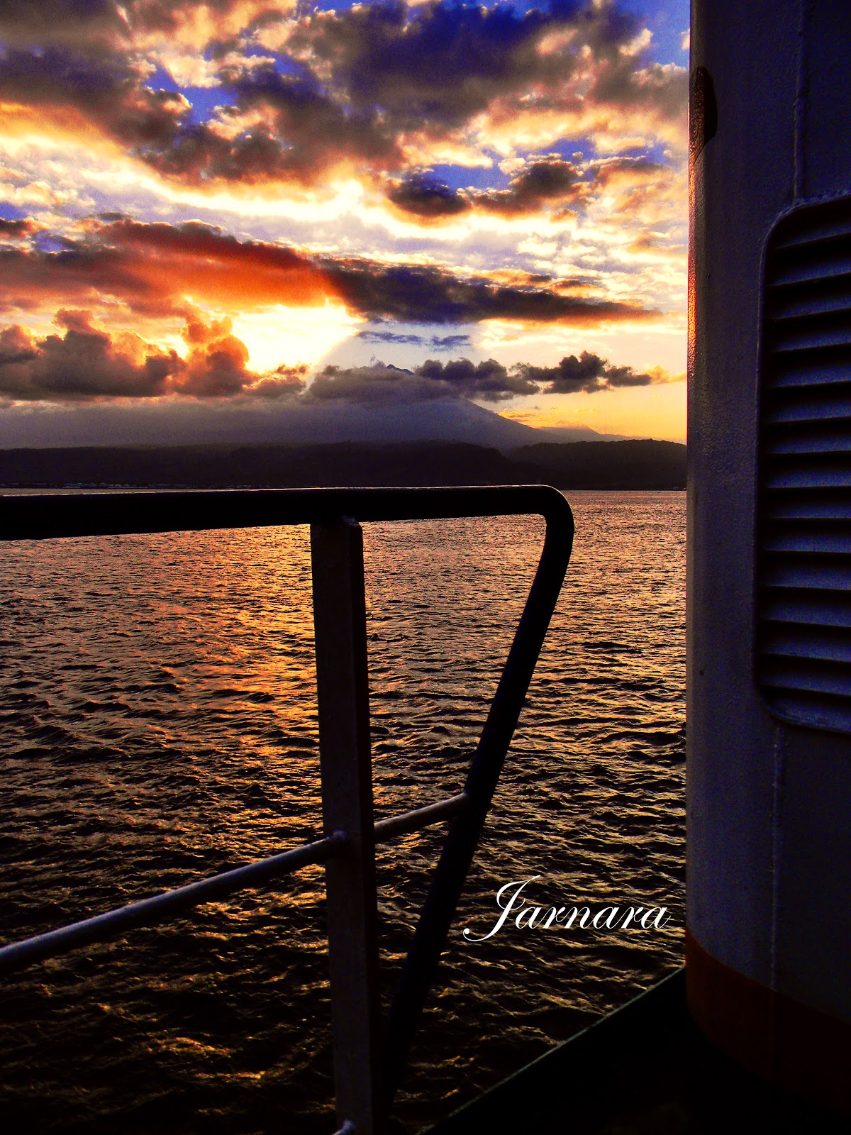 Travel With Jarnara: Beautiful Sunset While Crossing Strait from Java ...