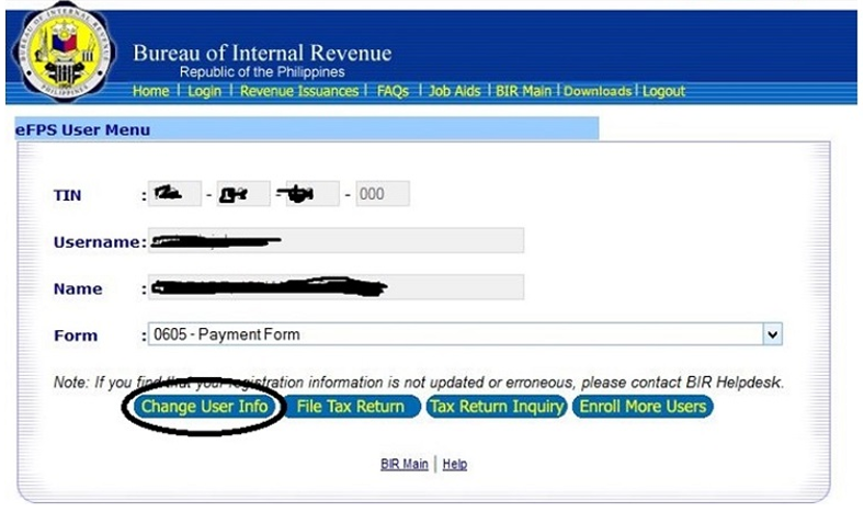 How to Register with the BIR eFPS (eFiling and Payment System) - Ines ...