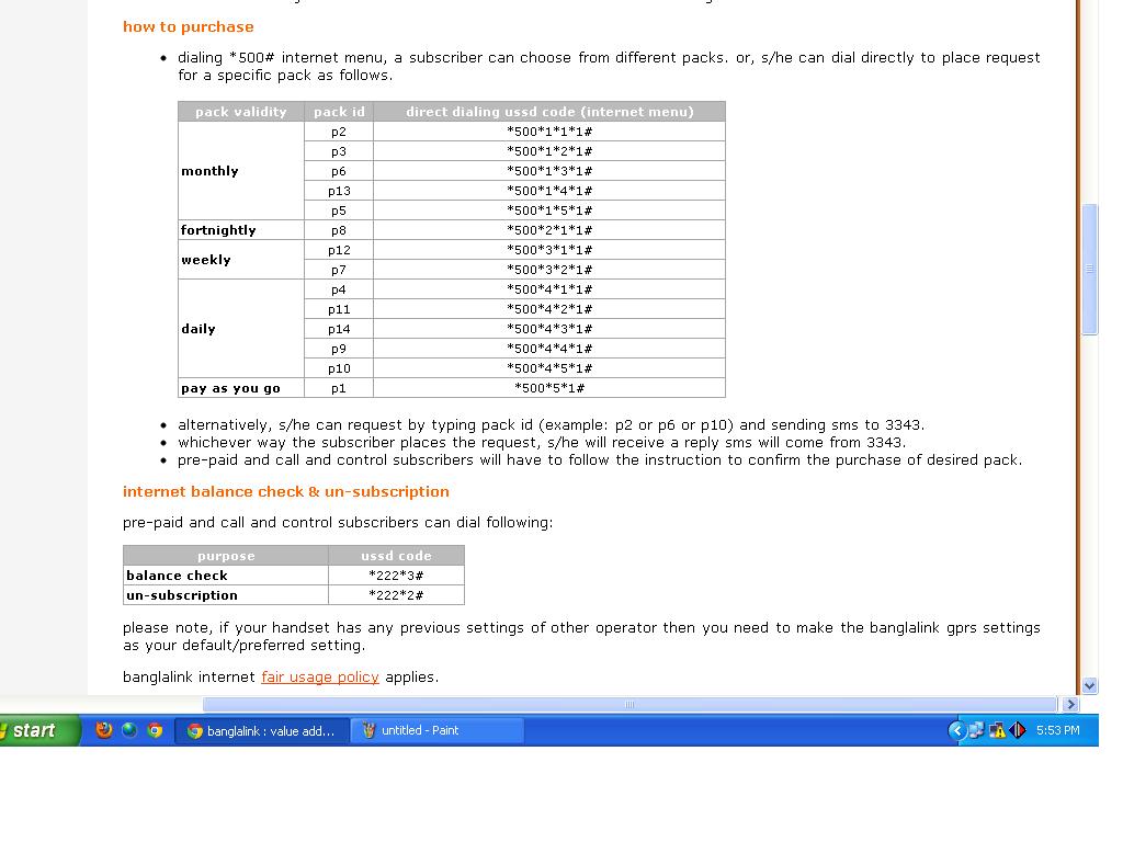 Latest offer for mobile: Banglalink Internet package