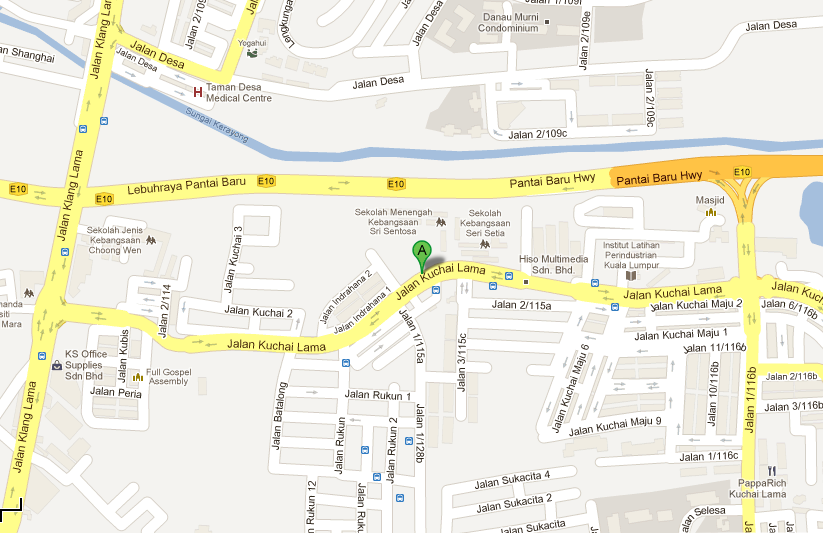 SMK SERI SENTOSA KL: PETA LOKASI SEKOLAH SMK SRI SENTOSA, KUALA LUMPUR