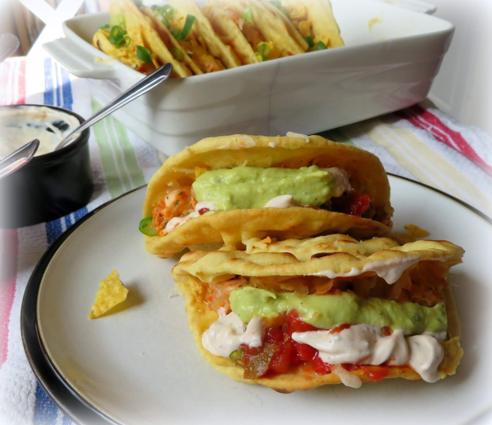 Chipotle Lime Chicken Flatbread Tacos | The English Kitchen