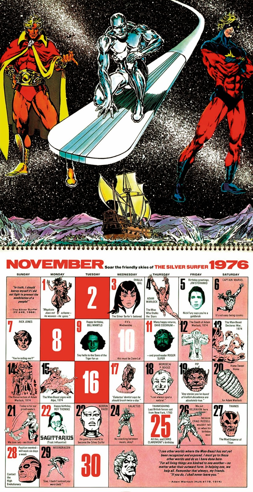 His Name Is Studd: 1976 - The Mighty Marvel Bicentennial Calendar