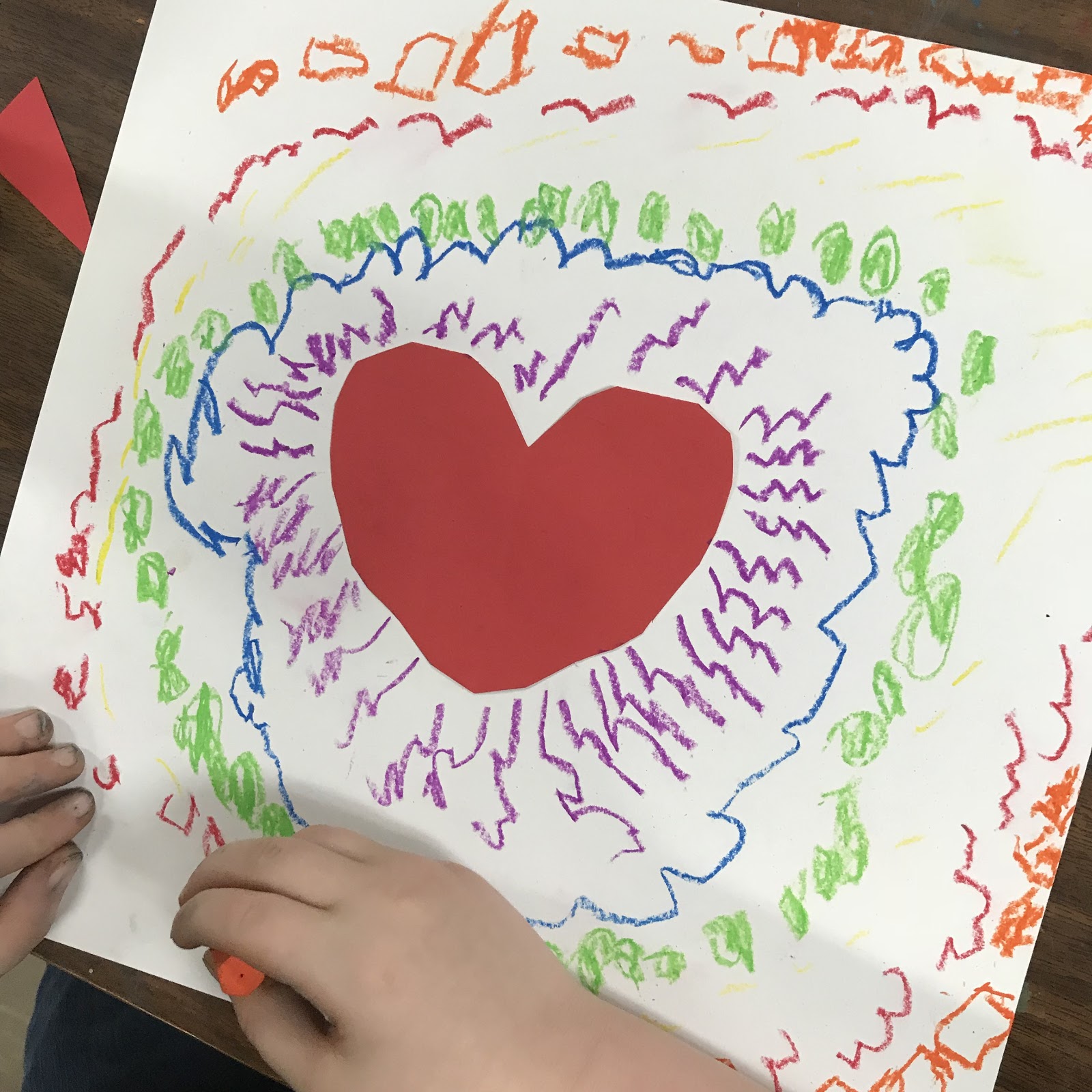 Elements of the Art Room: Kindergarten Radiating Design Hearts