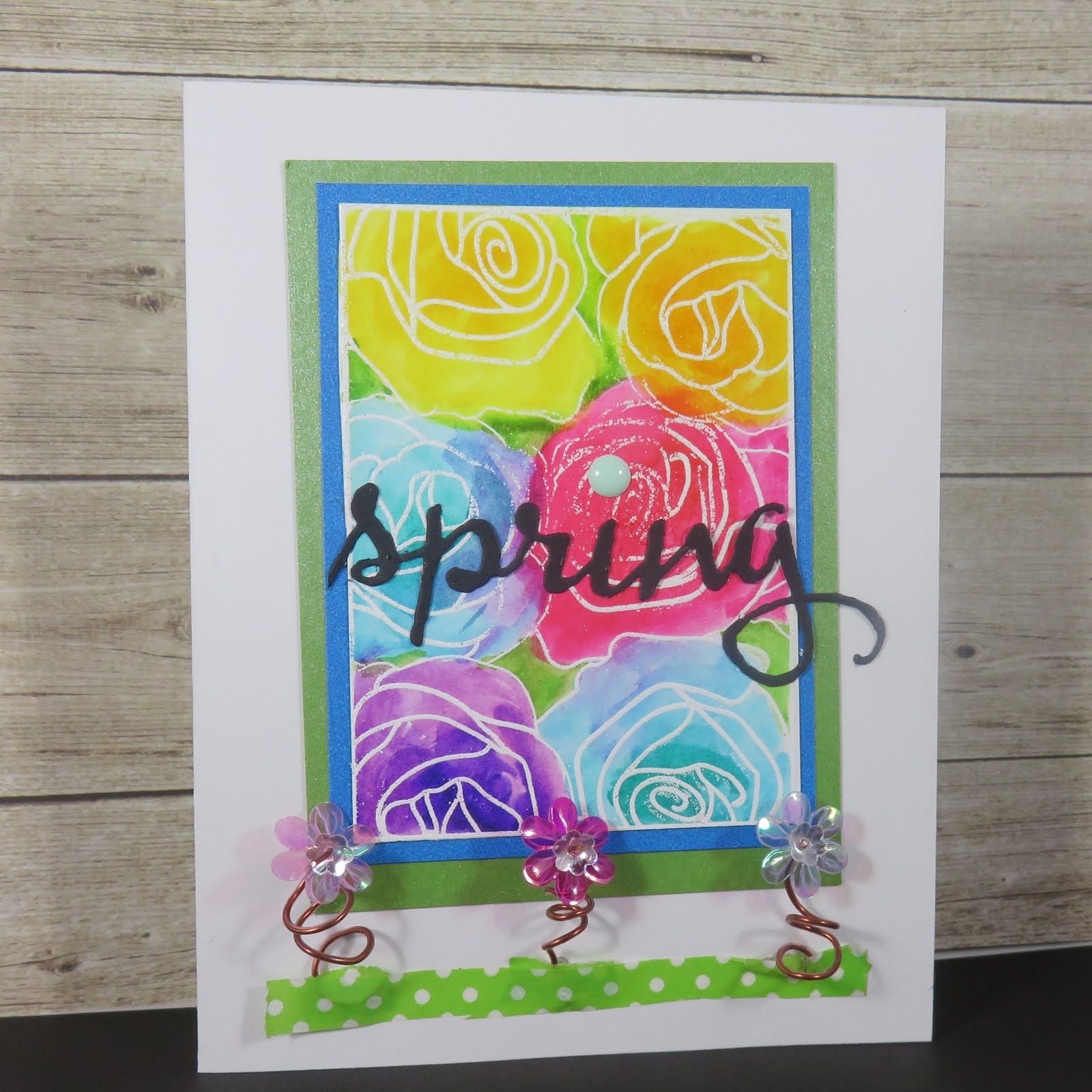Super Stick Chick: Springy Spring Card