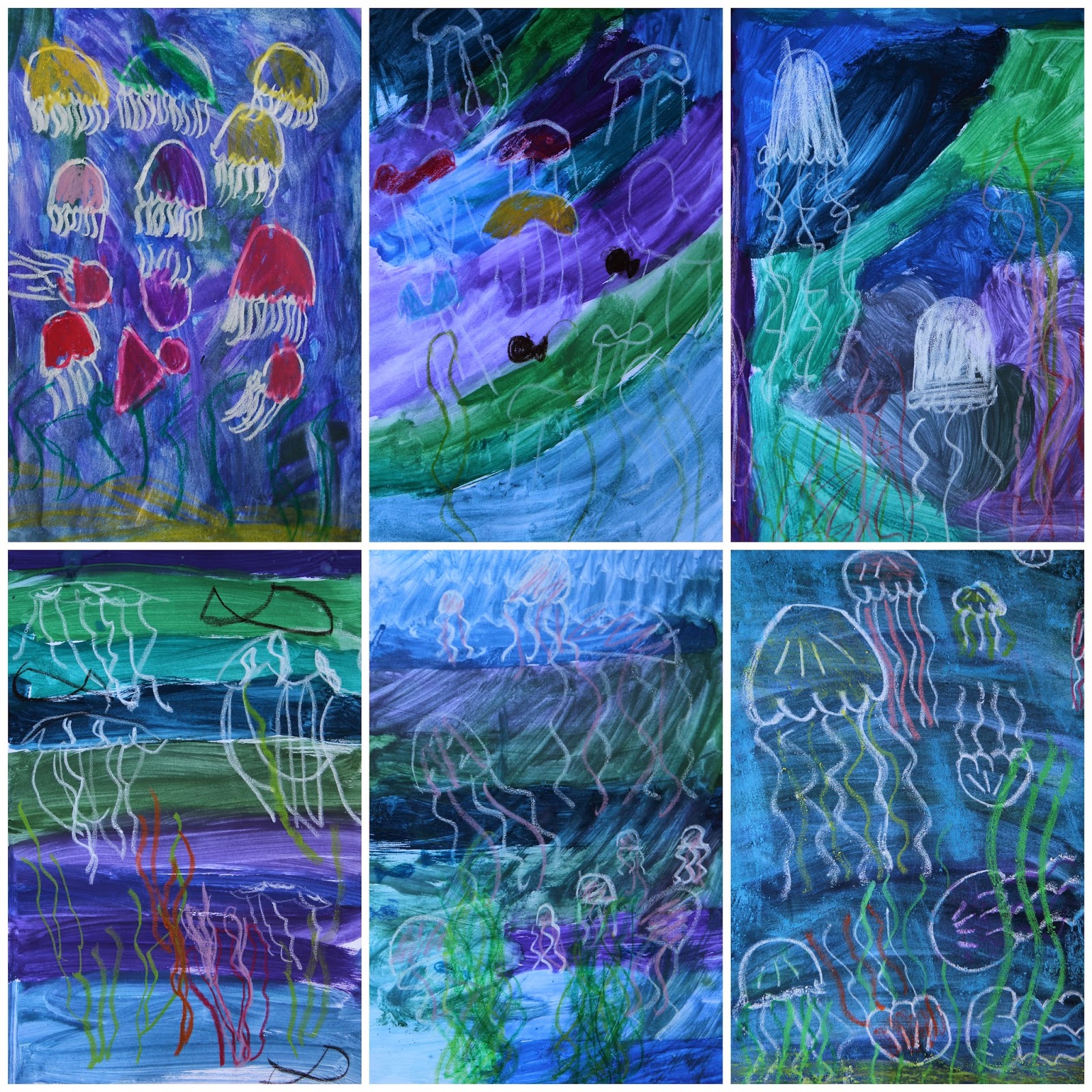 Sunnyside Art House: Paint and Oil Pastel Jellyfish